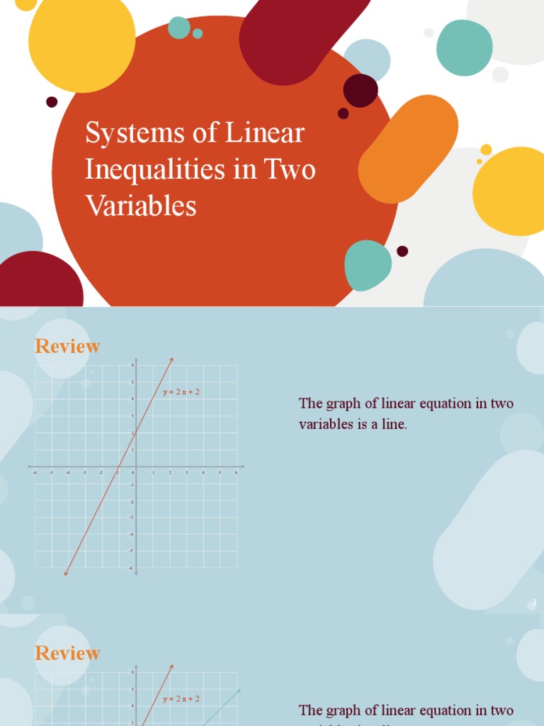 G08 Week 2 - Q2 - Systems of Linear Inequalities in Two Variables | PDF ...