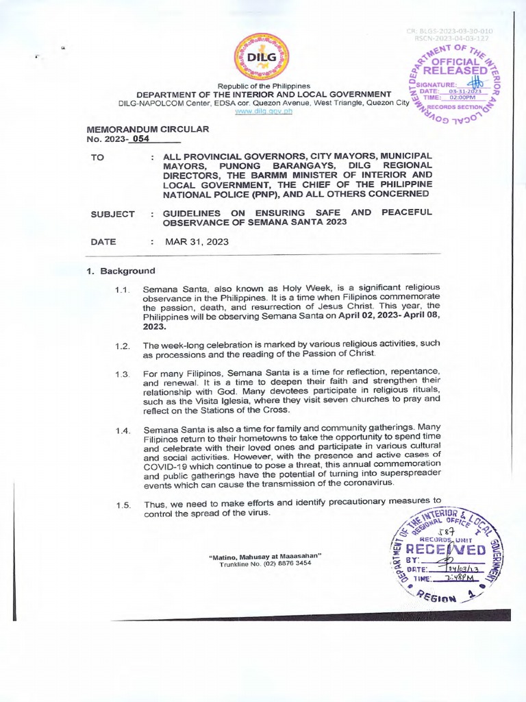 Dilg MC 2023 054 | PDF