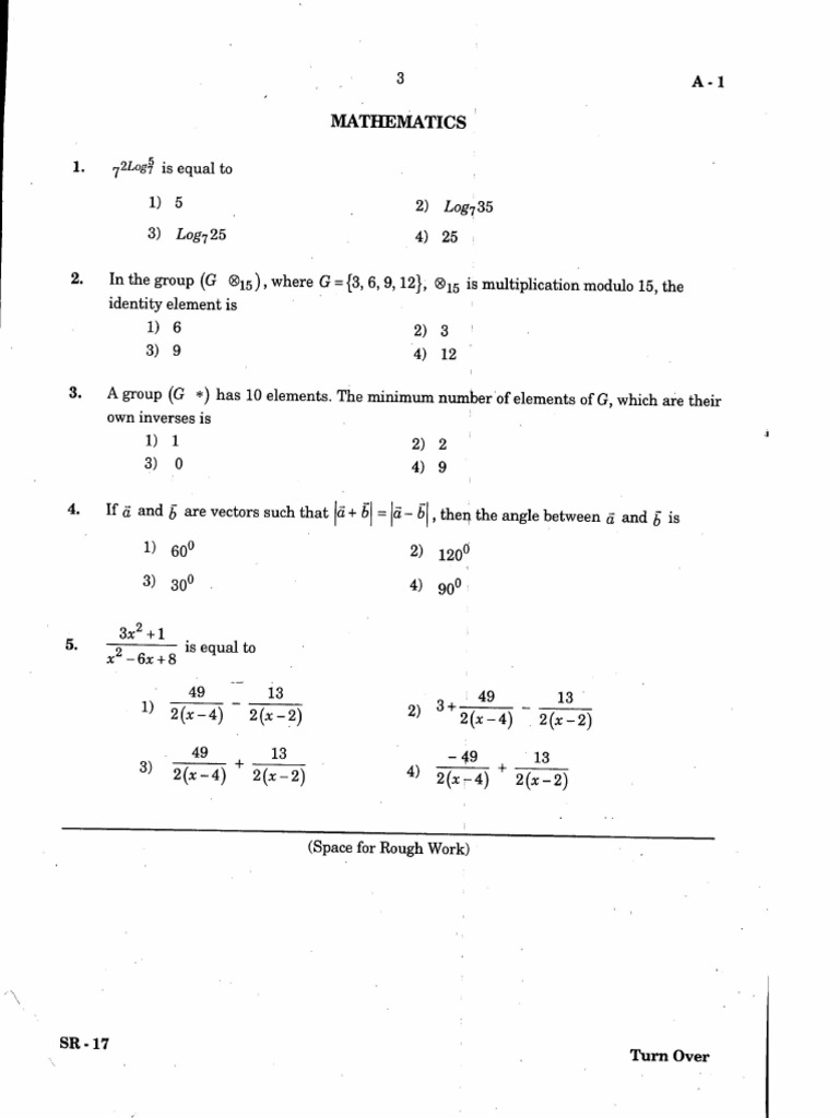 Comedk Uget Mathematics Question Paper 2020 1990 | PDF