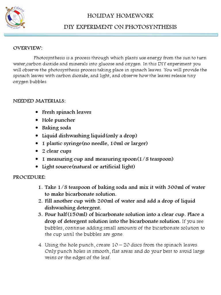 Biology Holiday Homework - Grade 8 | Download Free PDF | Sodium ...