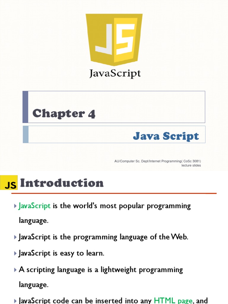 Chapter 4 | PDF | Control Flow | Java Script