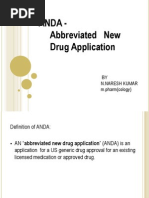 FDA ANDA Checklist | PDF