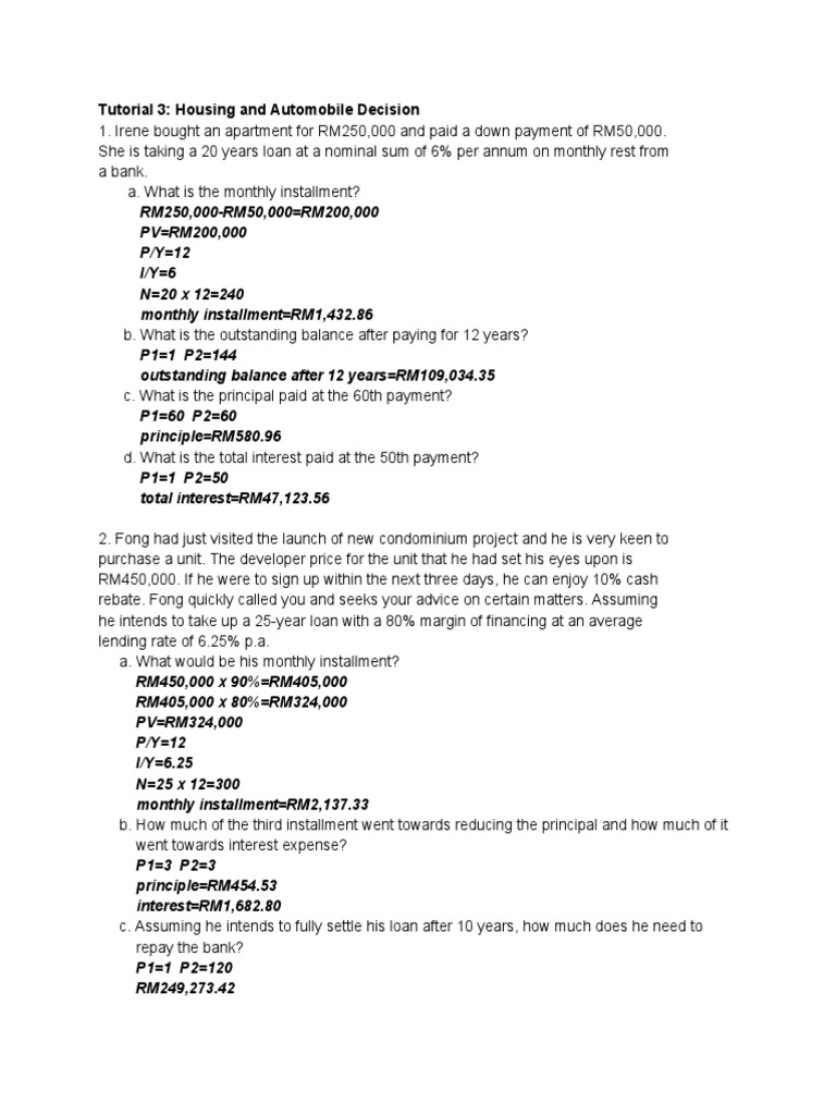 PFP CHP 3 Ans | PDF | Loans | Debt