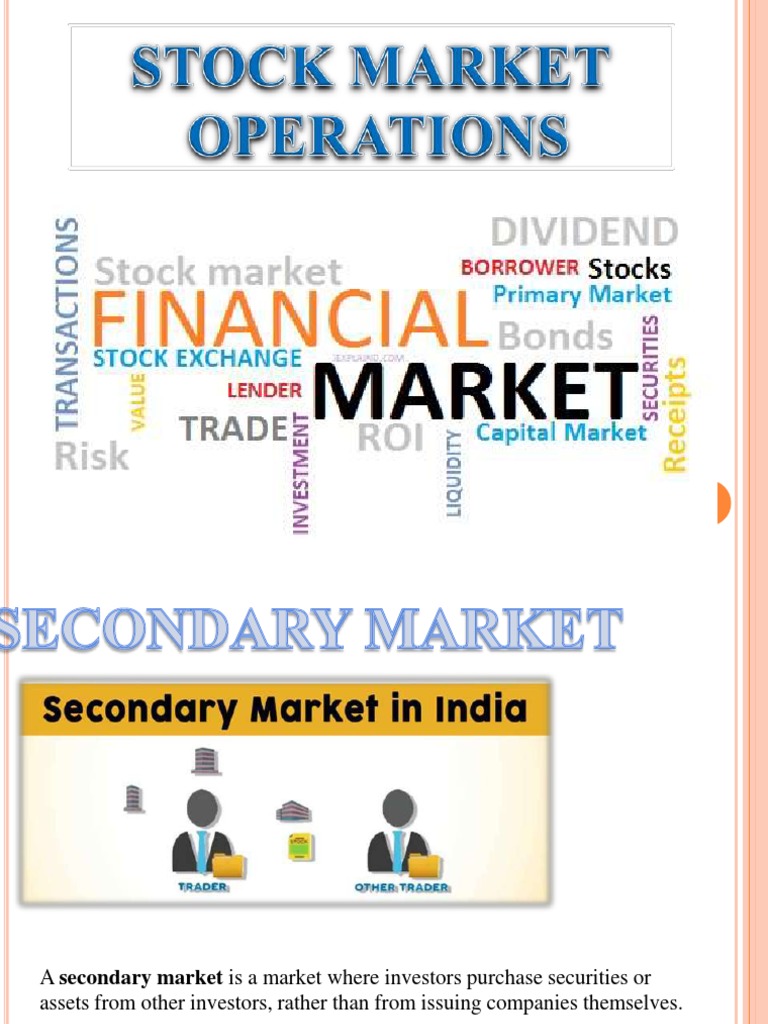 Secondary Market by Prajwal Loni | PDF | Stocks | Stockbroker