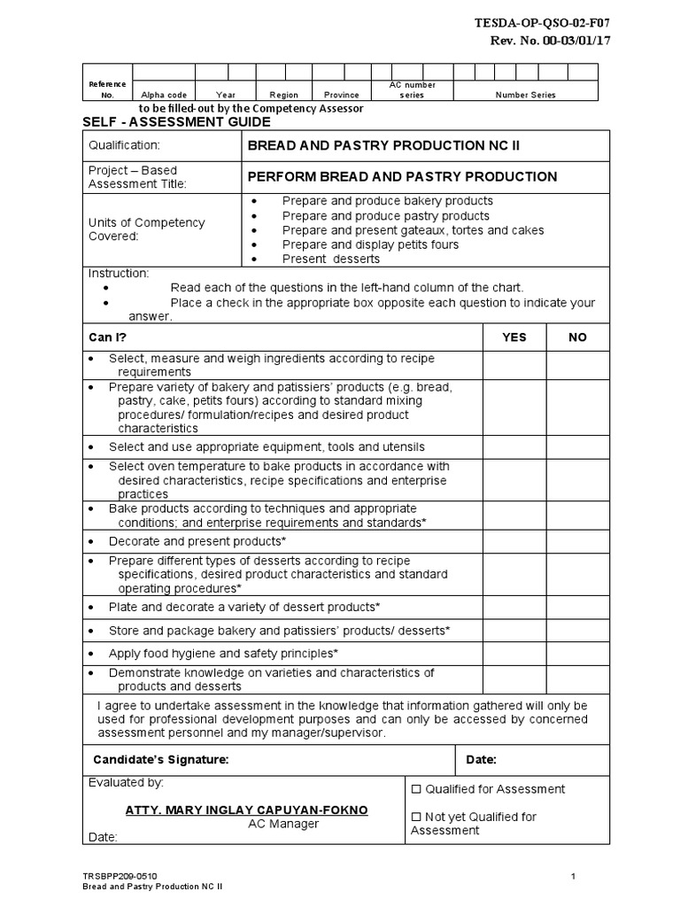 BPP Self - Assessmnet Guide | PDF