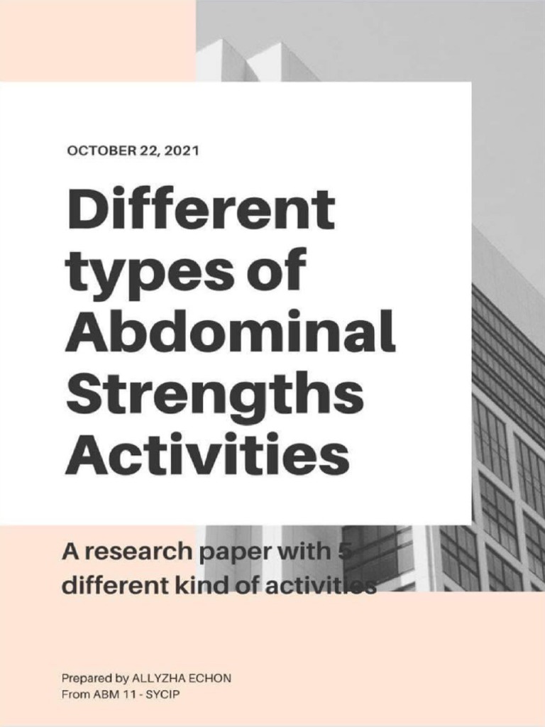 5 Different Activites Measuring Abdominal Strengths | PDF | Physical ...