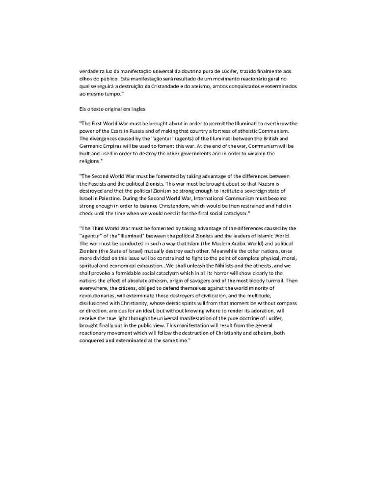 Carta de Albert Pike | PDF