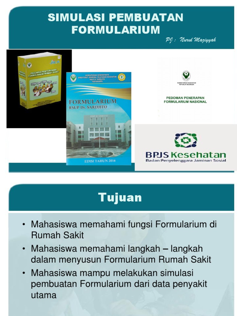 Simulasi Pembuatan Formularium 2022 | PDF