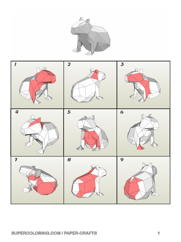 Capybara Papercraft Templates PDF | PDF | Computers