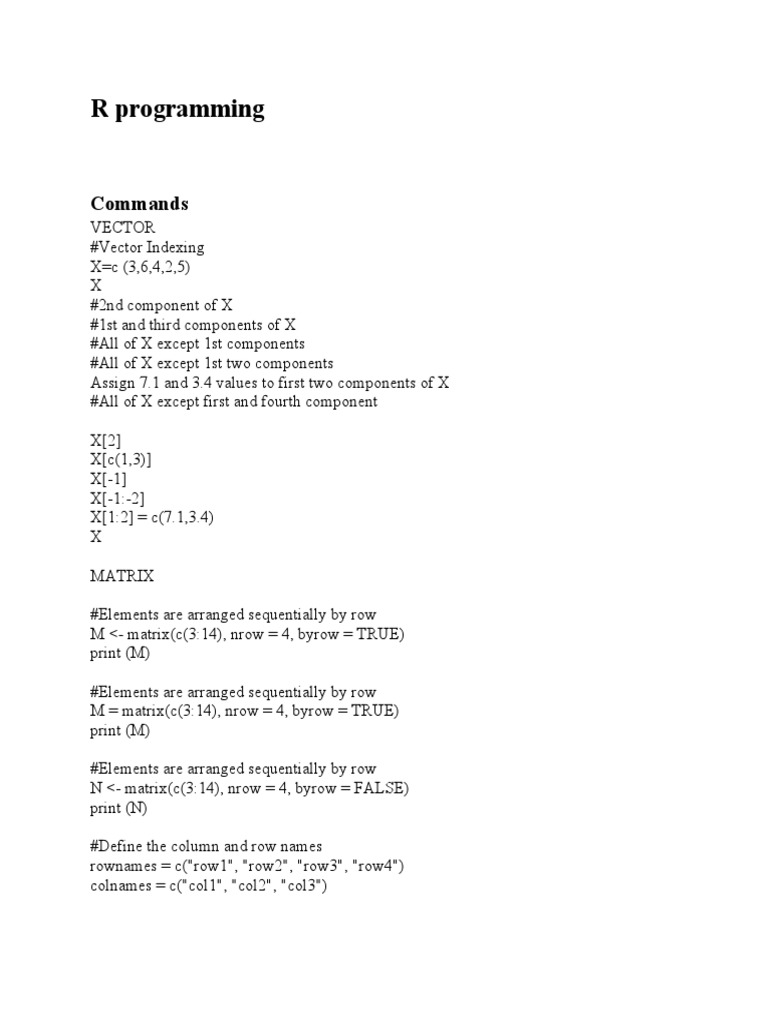 R Programming | PDF | Coefficient Of Determination | Errors And Residuals R Programming | PDF | Coefficient Of Determination | Errors And Residuals