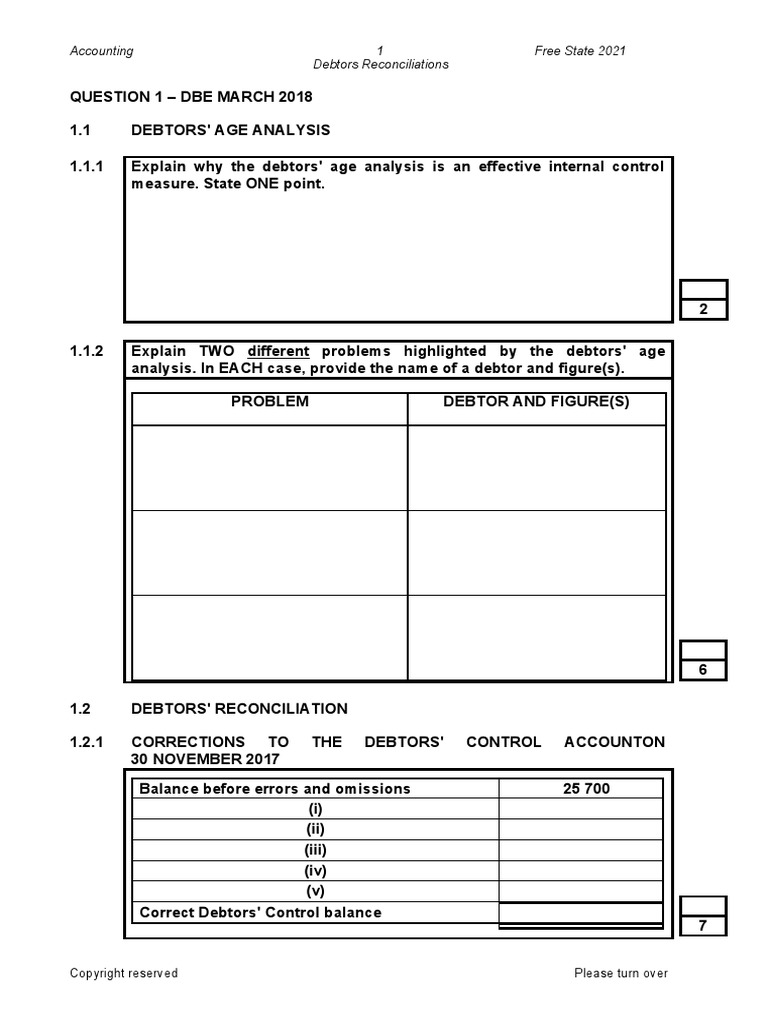 2 Debtors Reconciliations Answer Book | PDF