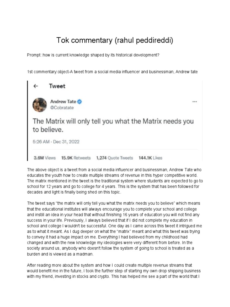 Tok Commentary (Rahul Peddireddi) | PDF | Milk | God