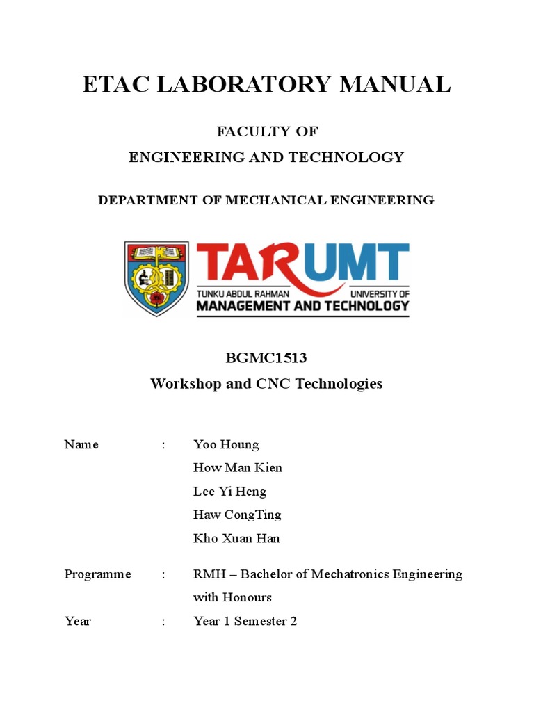 Lab Report 1 - Milling | PDF | Machining | Tools