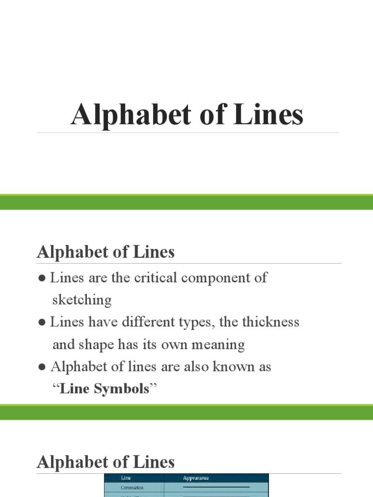 Alphabet of Lines | PDF