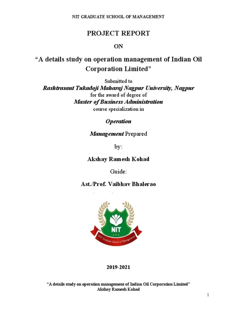 Operation Management Project | PDF | Book Value | Equity (Finance)