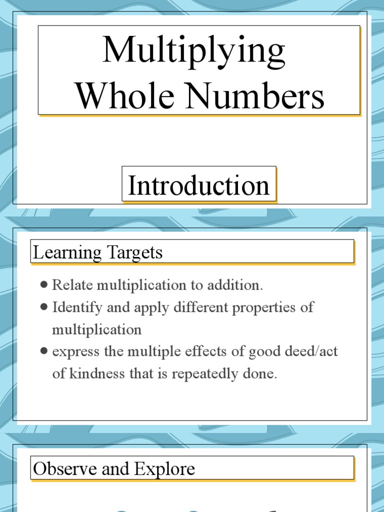 Properties of Multiplication Explained | PDF | Multiplication ...
