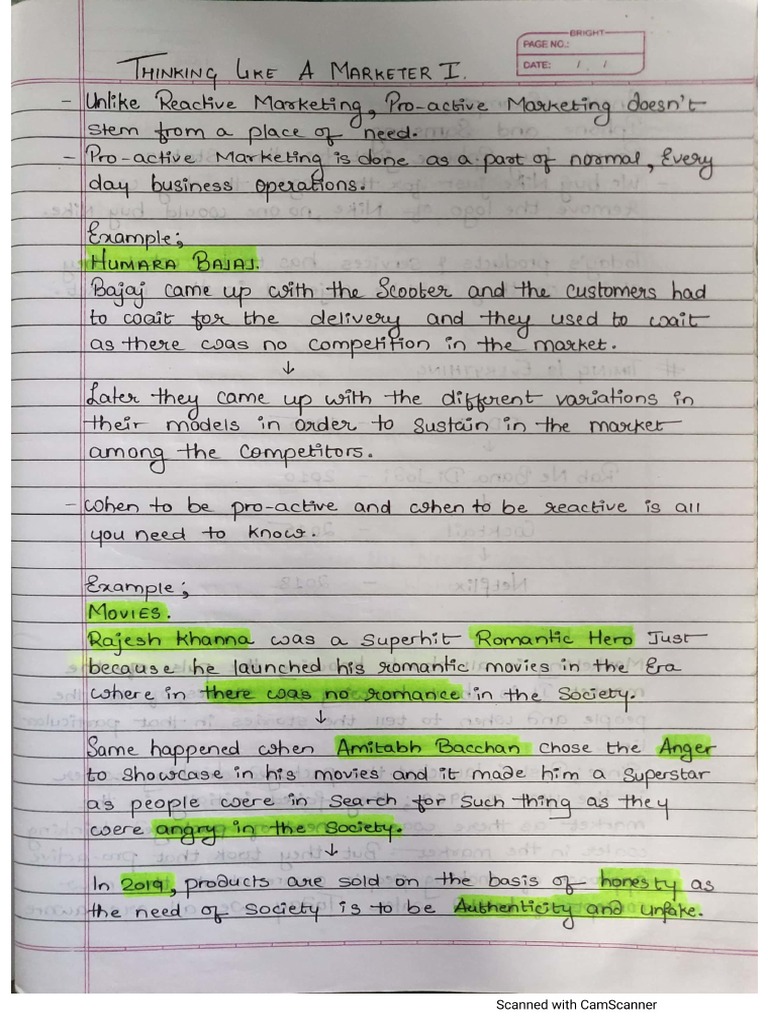 Module1 - Marketing - Written Notes | PDF