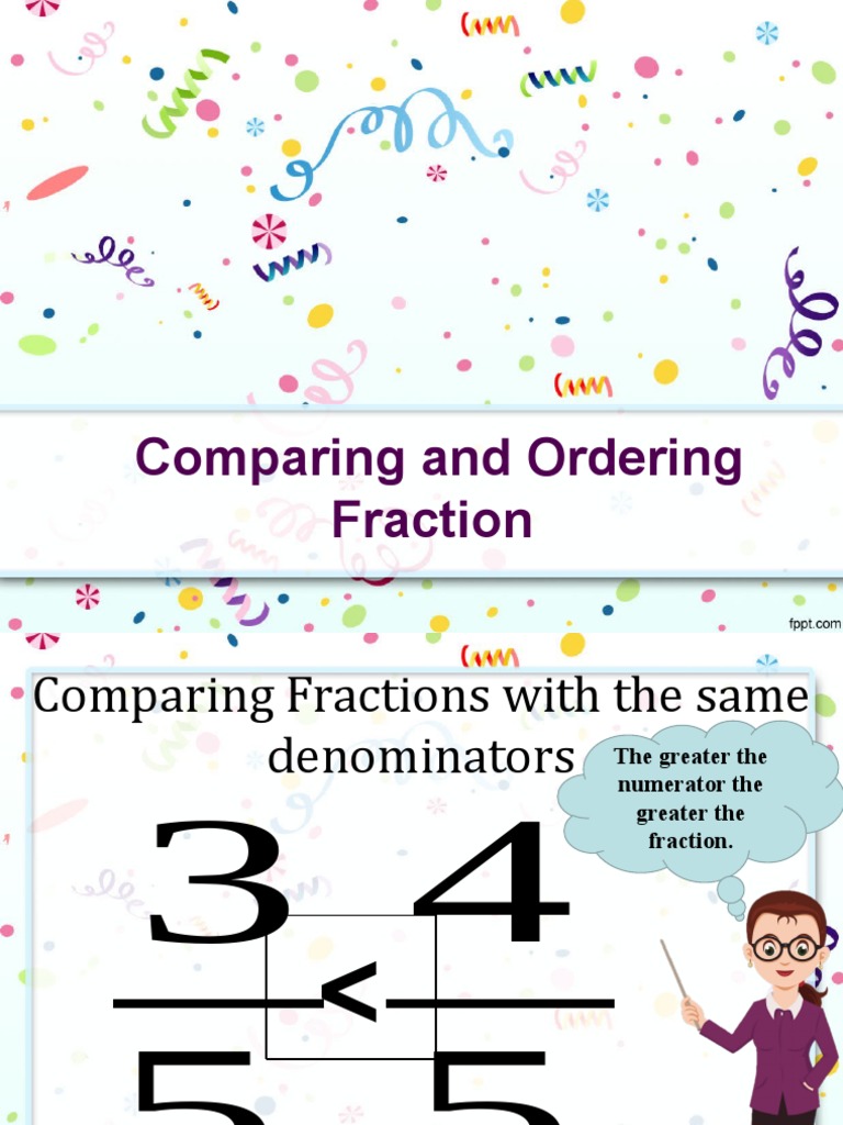 Comparing and Ordering Fraction | PDF