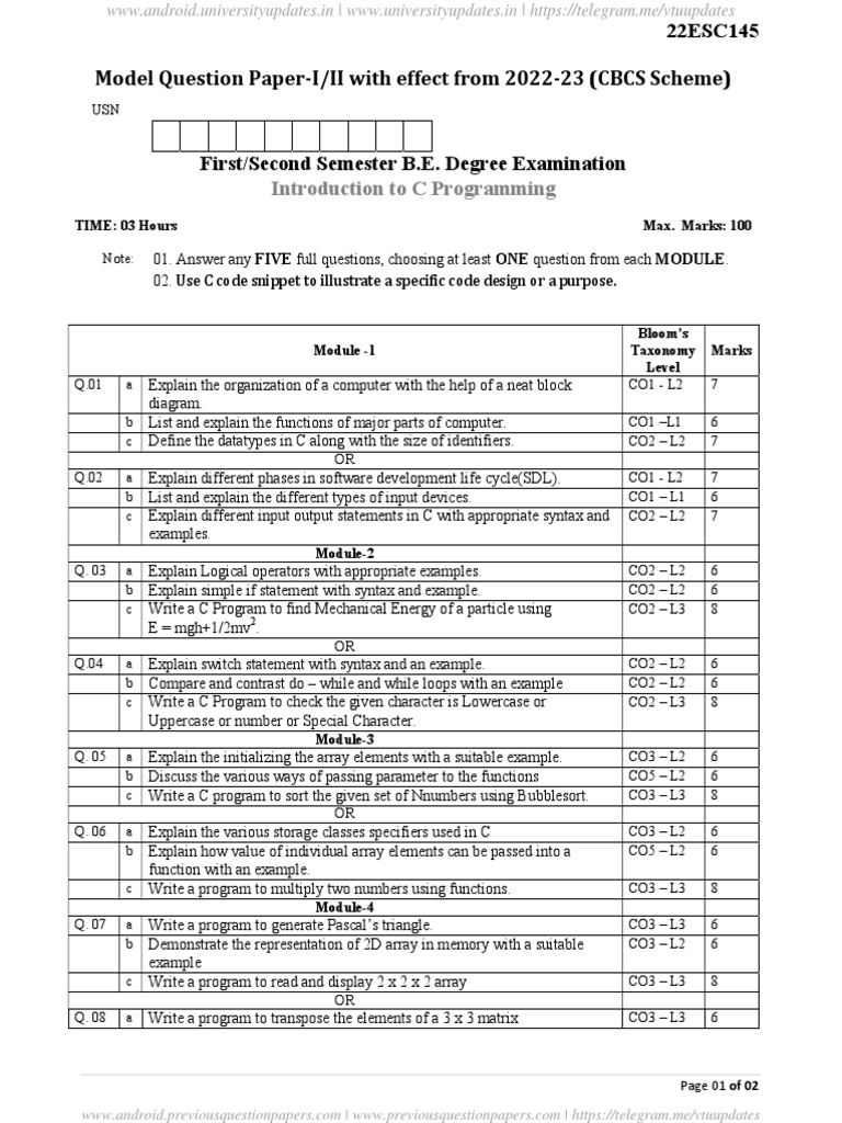 Intro To C | PDF | Matrix (Mathematics) | Computer Program