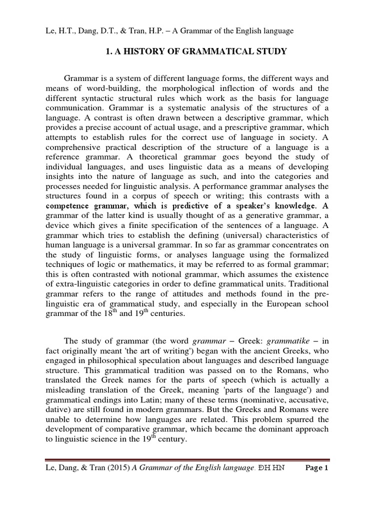 Introduction To Grammar | PDF | Grammar | Linguistics