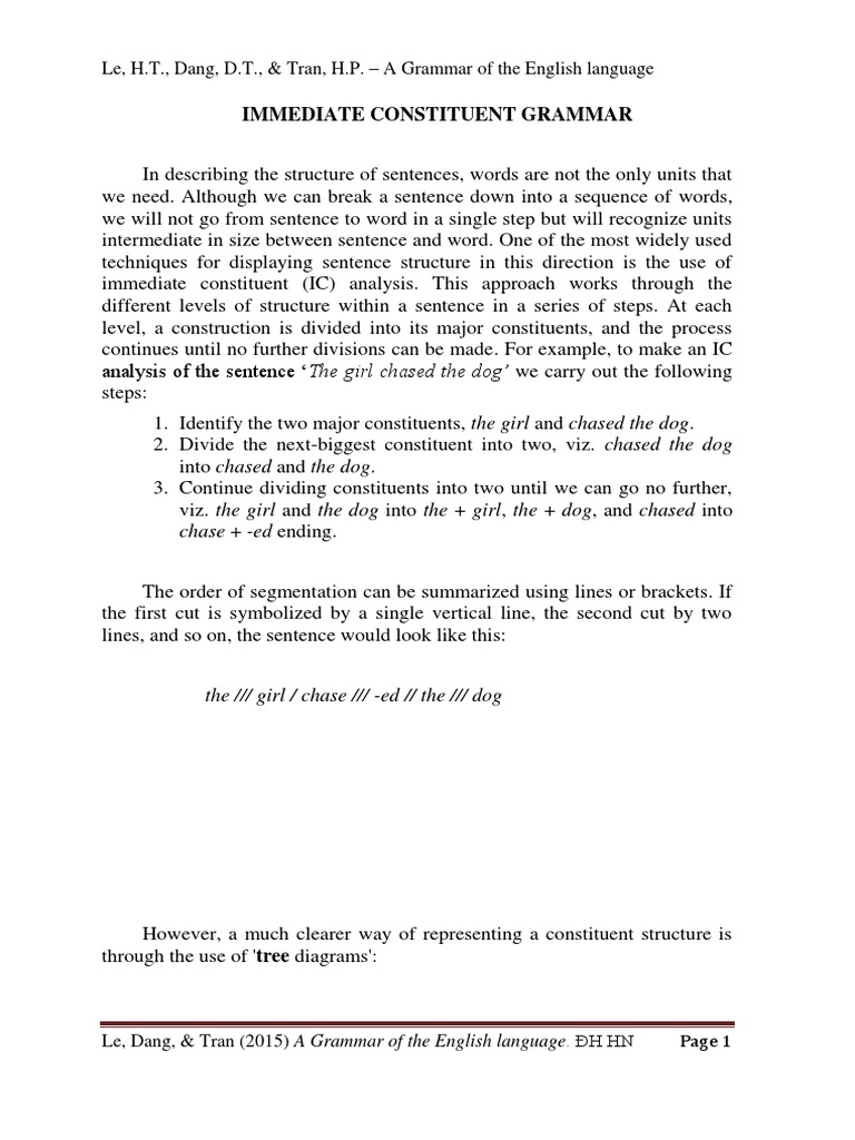 Immediate Constituent Grammar | PDF | Language Mechanics | Human Communication
