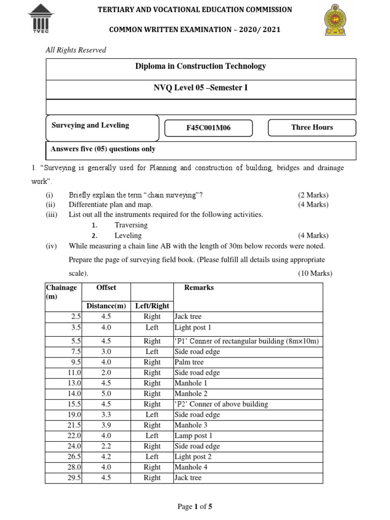 Surveying and Levelling Final | PDF | Angle | Surveying