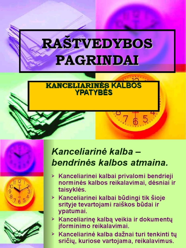 RAsTVEDYBOS PAGRINDAI | PDF