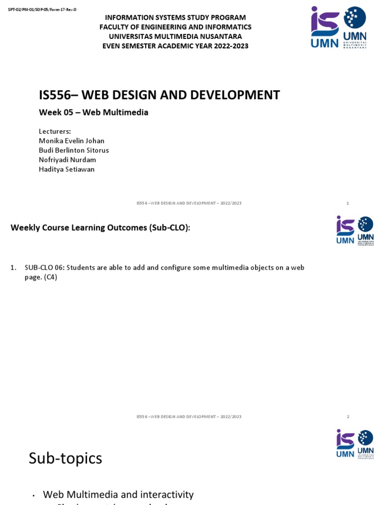 Materi-IS556-M05-Web Multimedia-Gnp2022-2023 | PDF | Adobe Flash ...