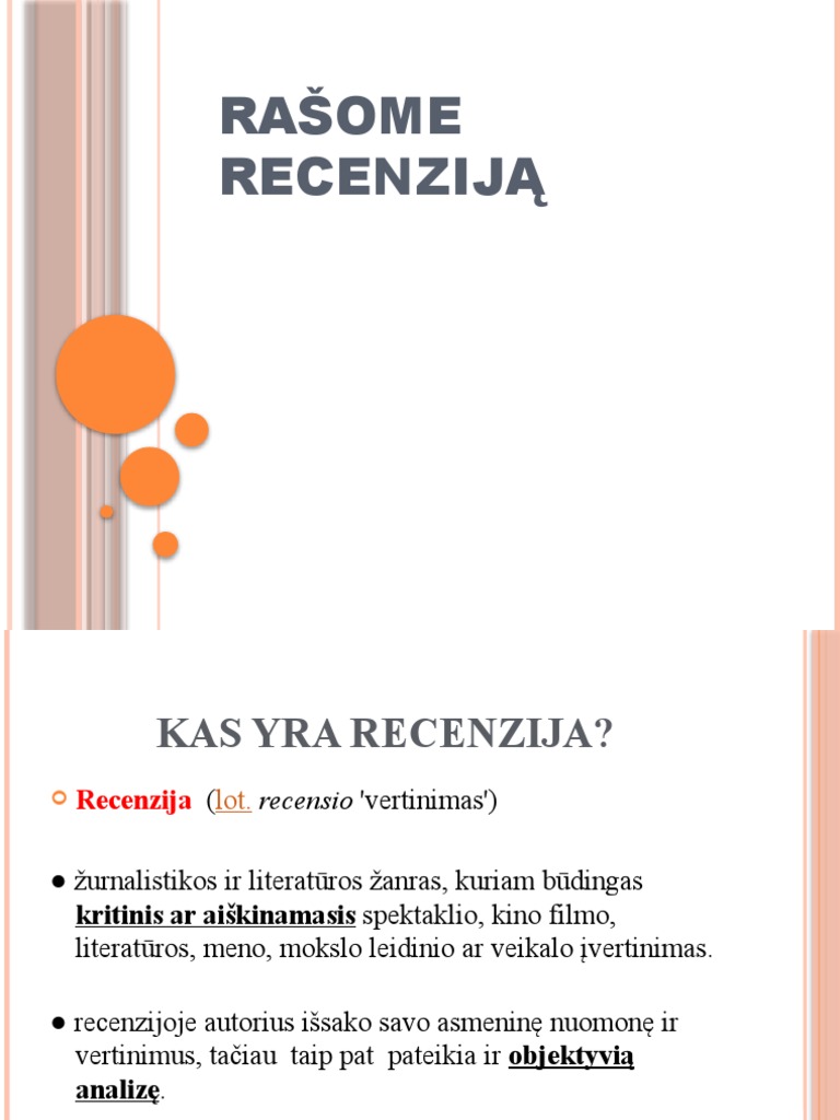Recenzija | PDF