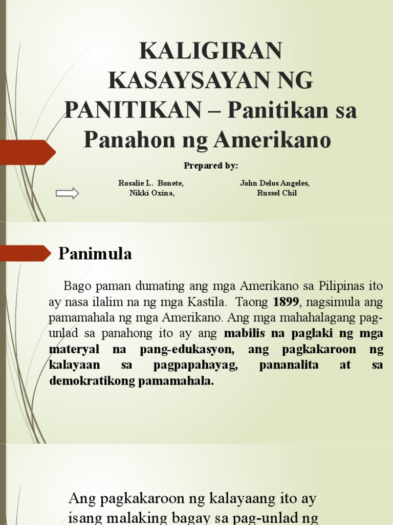 Panitikan Panahon NG Mga Amerikano | PDF