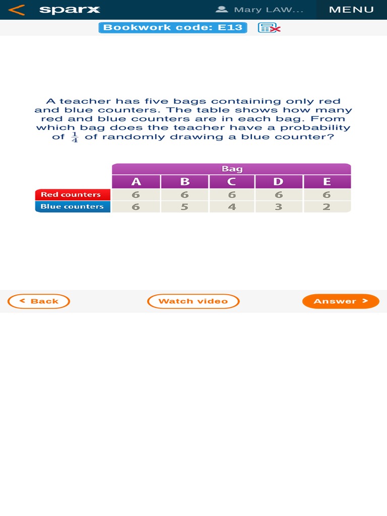 Bookwork Code: E13: Back Watch Video | PDF