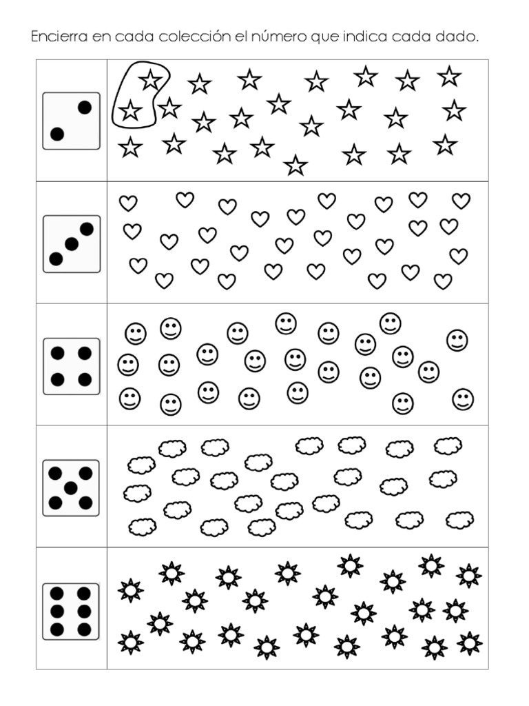 Encerrando números que suman 10 en colecciones para unirlos con sus resultados | PDF