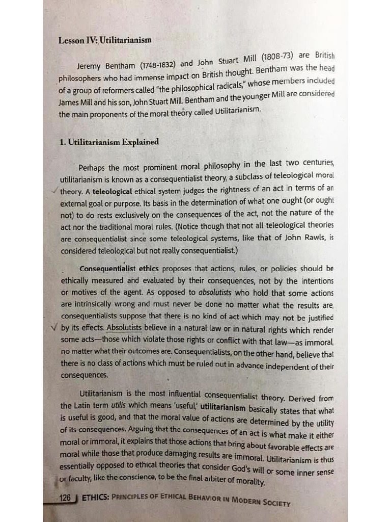 Utilitarianism | PDF
