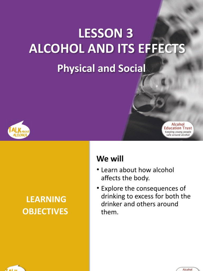 Lesson 3 Alcohol and Its Effects | PDF | Alcoholism | Medical Specialties