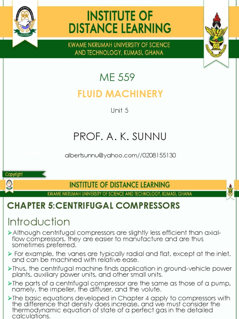 ME 559 - Unit 5 | PDF | Pump | Fluid Dynamics