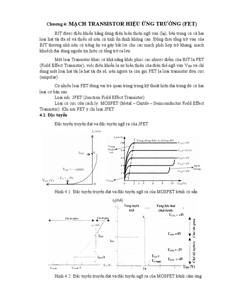 Mạch Transistor Hiệu Ứng Trường (Fet) | PDF
