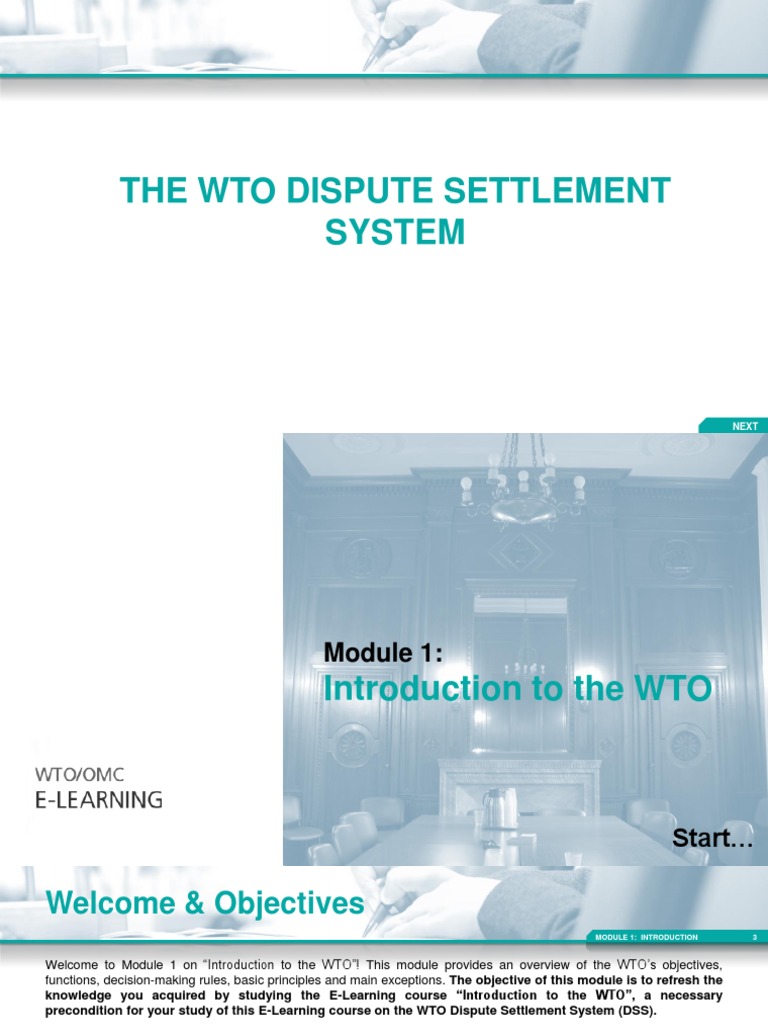 01 Wto DSM | PDF | World Trade Organization | Most Favoured Nation