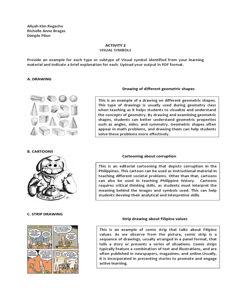 ACTIVITY 2-Visual Symbols | PDF | Language Arts & Discipline | General ...