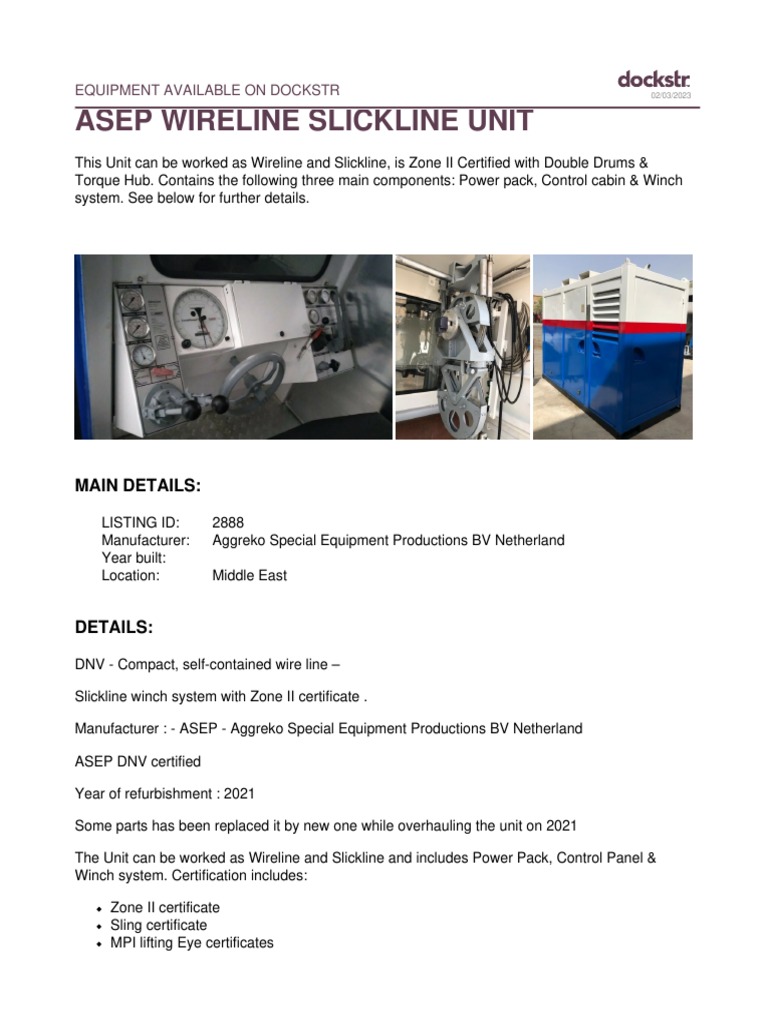 2888 Asep Wireline Slickline Unit 2023.03.02 - 16 - 53 - 00 | PDF