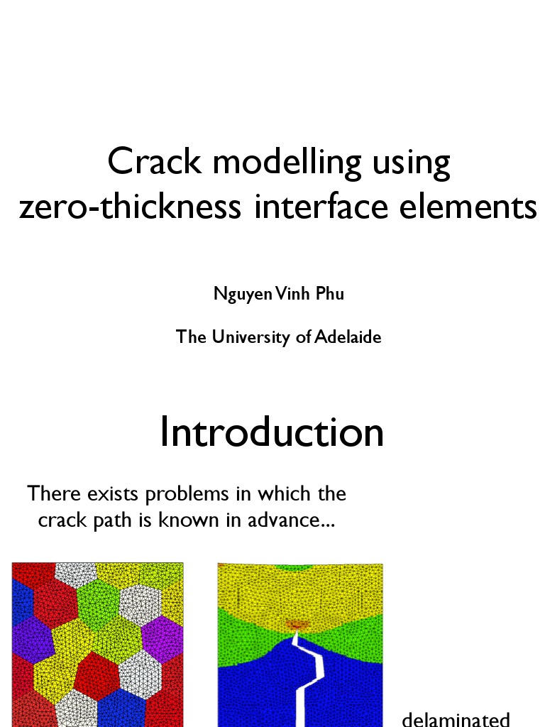 Crack Modelling Using Zero Thickness Interface Elements Pdf