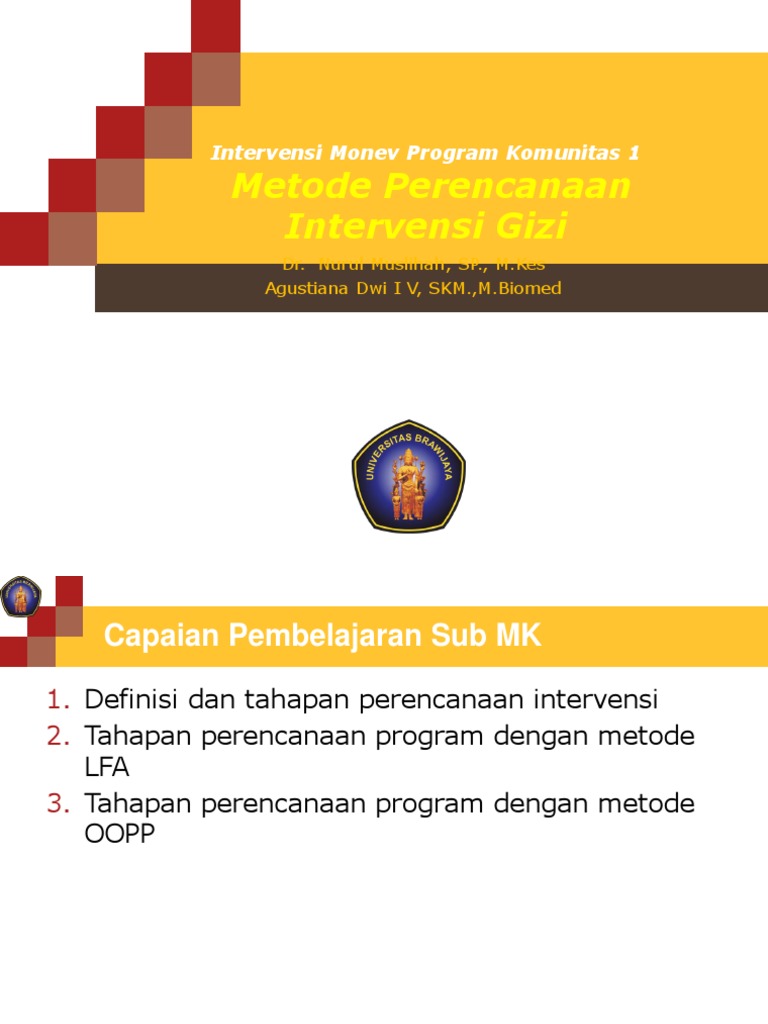 Metode Perencanaan Intervensi Gizi | PDF