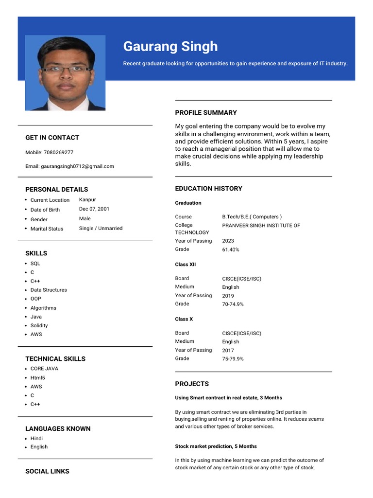 Gaurang Resume (Naukri) | PDF | Computing