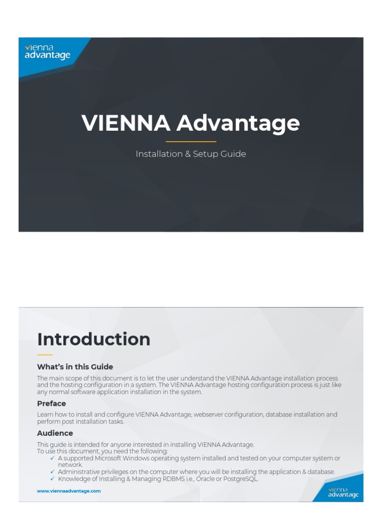 VIENNA Advantage Installation Guide | PDF | Postgre Sql | Internet ...