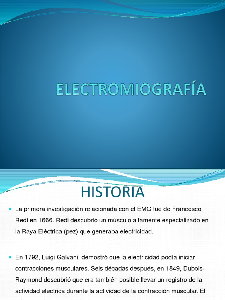 Presentacionelectromiografa 160418031054 | PDF | Electromiografia | Fisiología