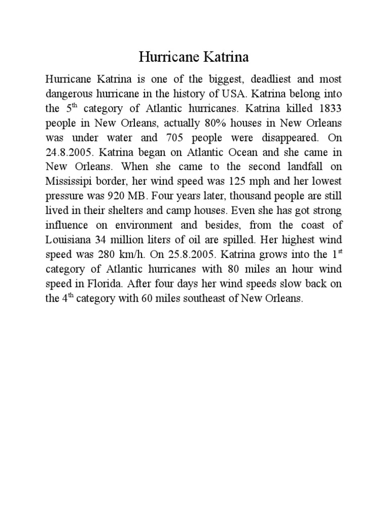 Hurricane Katrina | PDF