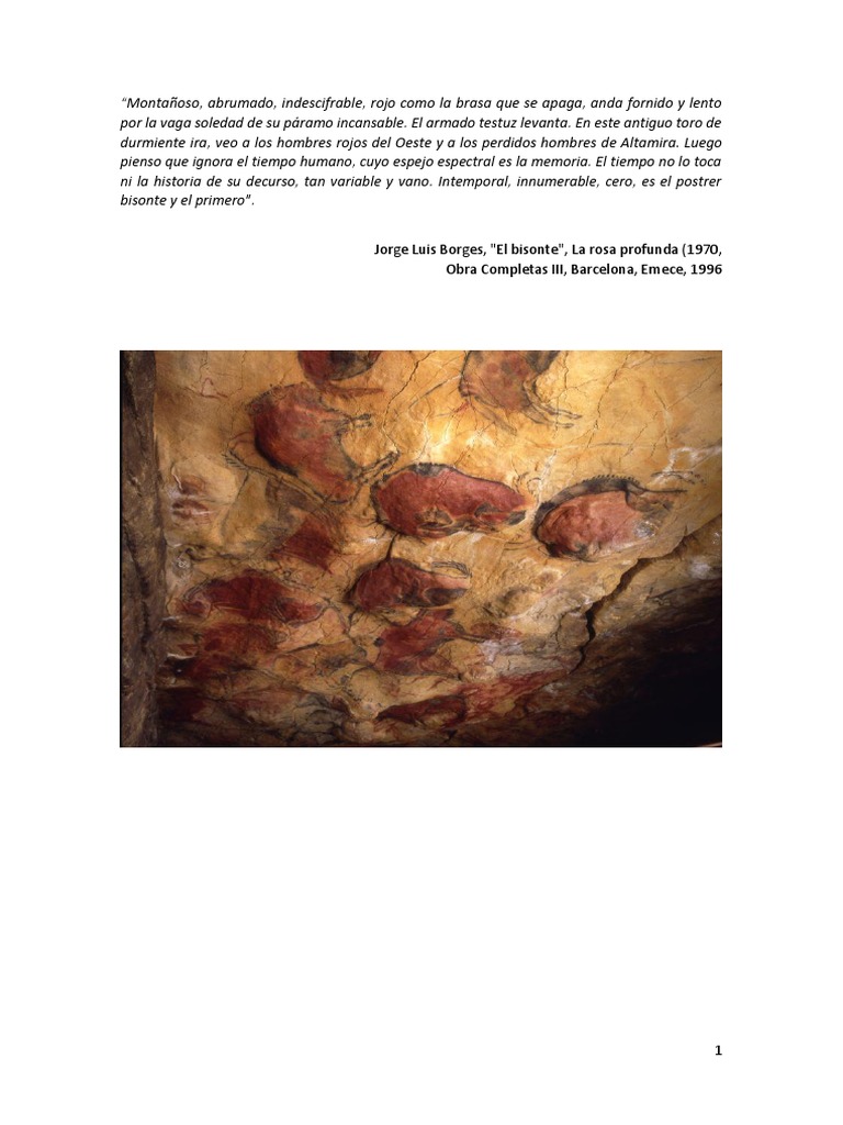 Jorge Luis Borges, "El Bisonte", La Rosa Profunda (1970, Obra Completas ...