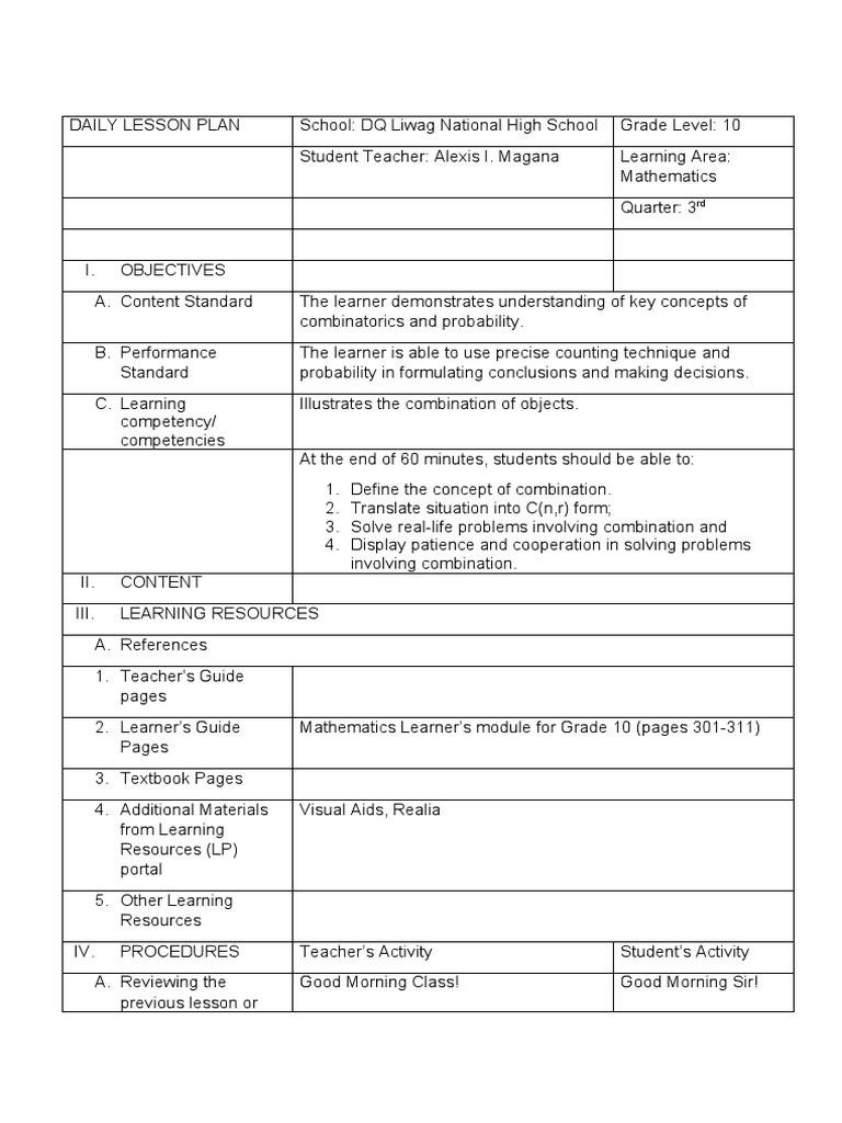 DLP Combination | PDF | Permutation | Mathematics