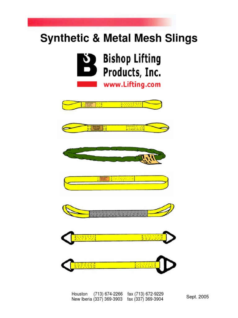 BLP Synthetic and Metal Mesh Slings | Download Free PDF | Screw | Materials