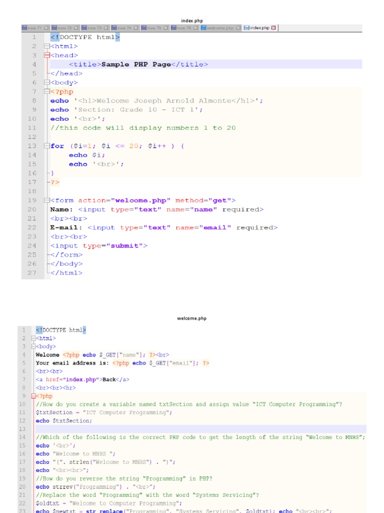 BASIC PHP Snippets | PDF