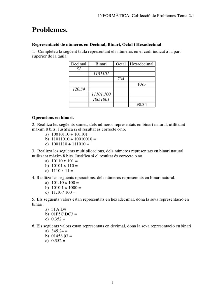 Colec Prob Tema 2 1 v2018 | PDF